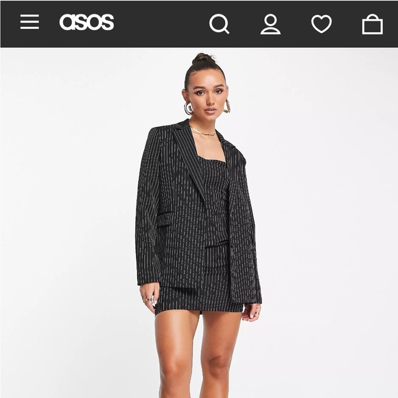 ASOS | Jackets & Coats | Asos Pinstripe Blazer And Dress Set | Poshmark